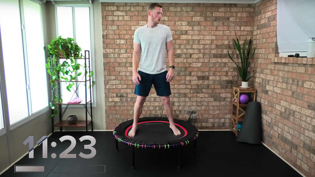 Rebounding Lymphatic Pump & Crunch: Cardio Bounce Core Blast