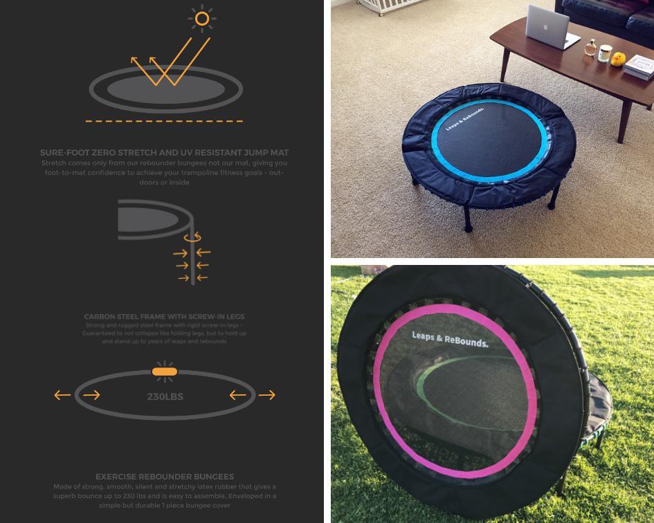 Rebounders and Mini Trampolines for Fitness | Leaps and Rebounds